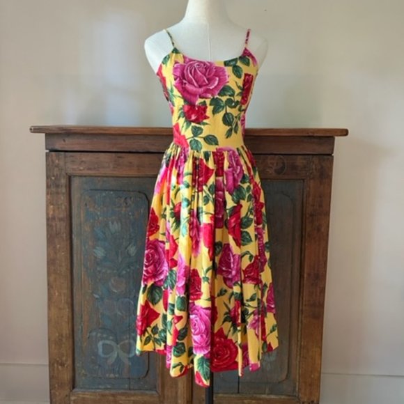 Bernie Dexter | Dresses | Rare Bernie Dexter Roses Chelsea Dress | Poshmark